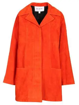 Alaïa Trapeze Coat - Red