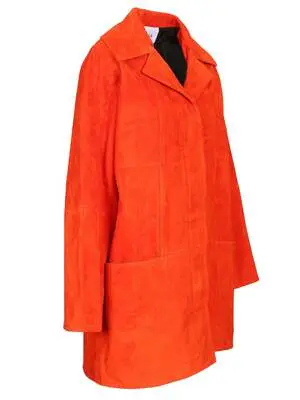 Alaïa Trapeze Suede Coat