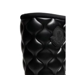 Moncler Quilted Logo Patch Boots