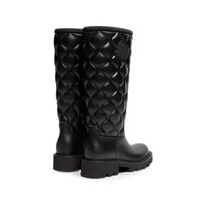 Moncler Quilted Logo Patch Boots