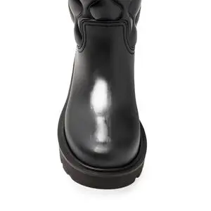 Moncler Quilted Logo Patch Boots