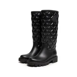 Moncler Quilted Logo Patch Boots