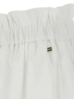 Herno Tech Fabric Skirt With Elastic Waist - White