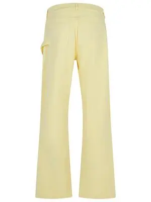JW Anderson Cotton Workwear Pants With Twisted Leg - Yellow