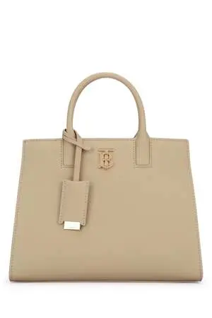 Burberry Calf Grain Leather Tote Bag - Multicolor