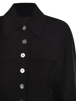 Sportmax Spxarena Tailored Virgin Wool Jacket With Sculpted Silhouette - Black