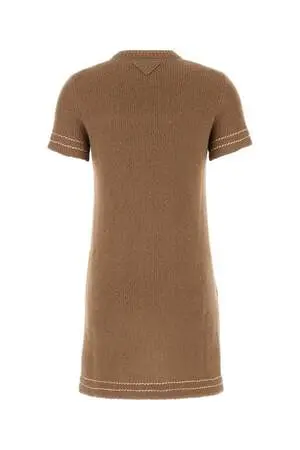 Prada Cashmere Mini Dress - Brown