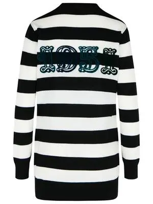 Max Mara Fiemme' Two-tone Virgin Wool Cardigan