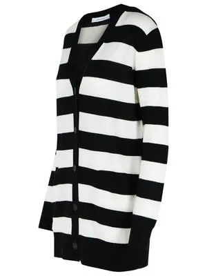 Max Mara Fiemme Two-tone Virgin Wool Cardigan - Multicolor
