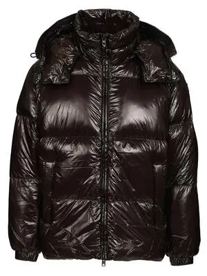 DIESEL® Quilted Taslan Down Jacket With Viraloff® Treatment - Black