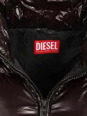 DIESEL® Quilted Taslan Down Jacket With Viraloff® Treatment - Black