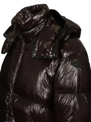 DIESEL® Quilted Taslan Down Jacket With Viraloff® Treatment - Black