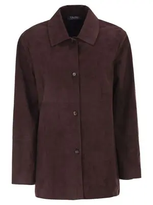 Max Mara Smmgocce Suede Shirt With Silk Lining - Multicolor
