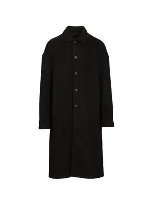 Rick Owens Brad Alpaca And Wool Blend Coat - Black