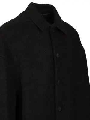 Rick Owens Brad Alpaca And Wool Blend Coat - Black