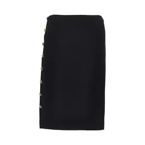 Versace Stretch Viscose Skirt With Medusa Buttons