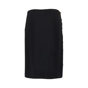 Versace Stretch Viscose Skirt With Medusa Buttons