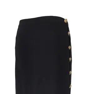 Versace Stretch Viscose Skirt With Medusa Buttons