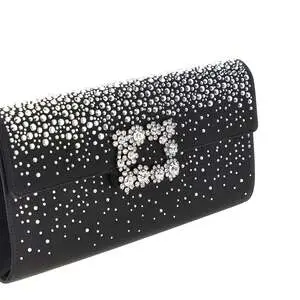 ROGER VIVIER Efflorescence' Satin Pouch With Rhinestones