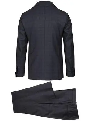Tagliatore Vesuvio Prince Of Wales Suit - Blue