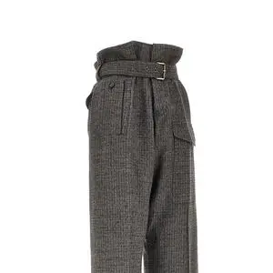 Etro Check Wool Pants - Gray