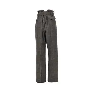 Etro Check Wool Pants - Gray
