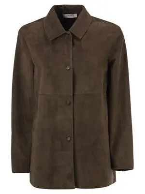 Max Mara Smmgocce Suede Shirt With Silk Lining