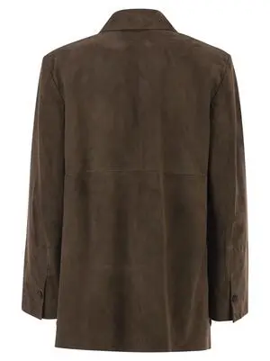 Max Mara Smmgocce Suede Shirt With Silk Lining