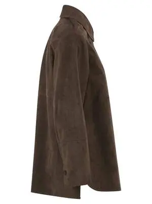 Max Mara Smmgocce Suede Shirt With Silk Lining