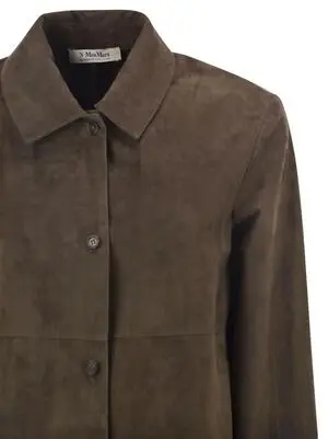Max Mara Smmgocce Suede Shirt With Silk Lining