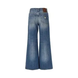 Valentino Garavani Vgold Details Flared Jeans