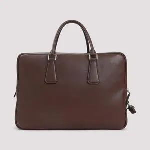 Prada Grained Leather Tote Bag