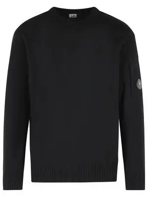 C.P. COMPANY Wool Blend Sweater - Black
