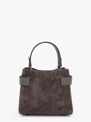Brunello Cucinelli Suede Crossbody Bag With Monili Detail - Multicolor