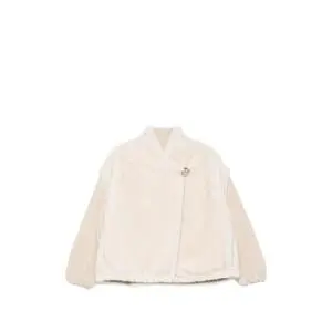 Moncler Neutrals Jackets Faux Fur & Shearling Jackets - Cream