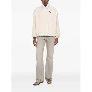 Moncler Faux Fur & Shearling Jacket - Cream