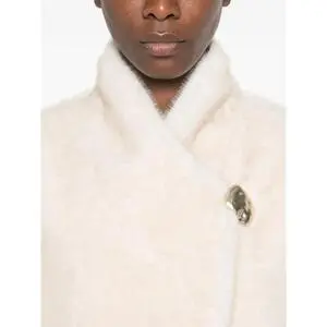 Moncler Faux Fur & Shearling Jacket - Cream