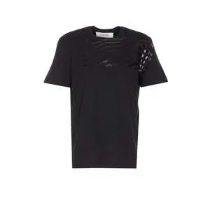 GOLDEN GOOSE Flag Print Journey Regular T-shirt - Black