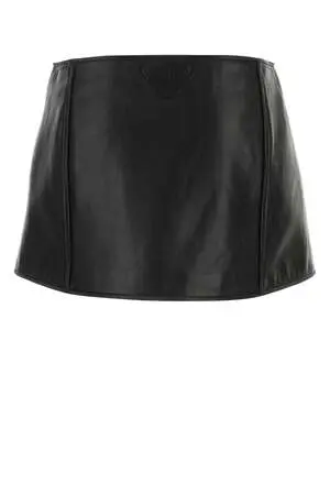 Prada Leather Mini Skirt