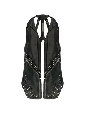 Rick Owens Temple Leather Vest - Black