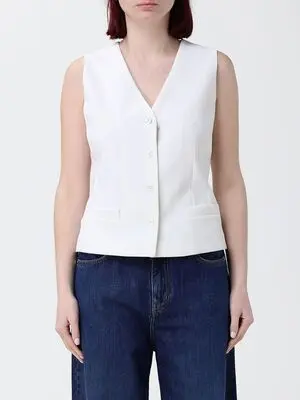 Max Mara Single-breasted Vest - White