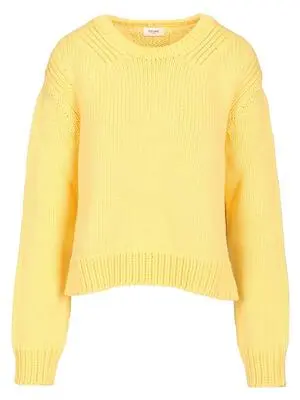 Celine Crew Neck Sweater - Yellow