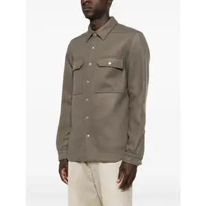 Rick Owens Grey Jackets Shirt Jackets