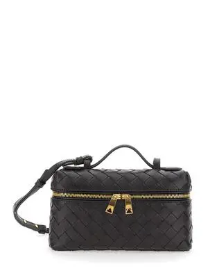 Bottega Veneta Crossbody Bag 'bang Bang' With Removable Strap And Intreccio Motif In Brown Leather For - Multicolor