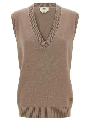 Fendi Cashmere Vest - Cream
