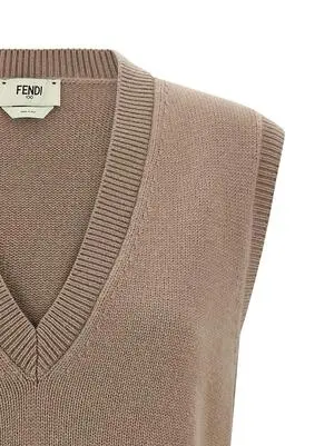 Fendi Cashmere Vest - Cream