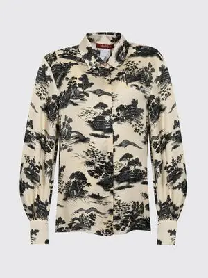 Max Mara Printed Silk Shirt - Black