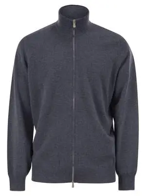 Brunello Cucinelli Brunello Cucinelli Men High-Necked Cashmere Cardigan With Zip Multicolor