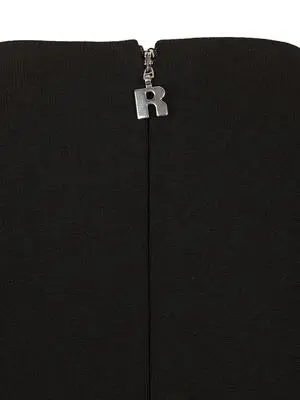 ROTATE BY BIRGER CHRISTENSEN Long Dress With Short Sleeves And Drape - Black