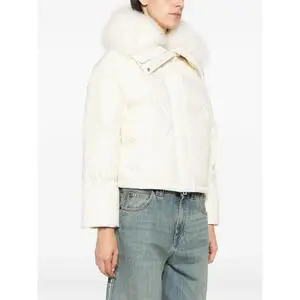 YVES SALOMON Neutrals Jackets Puffer Jackets - Cream